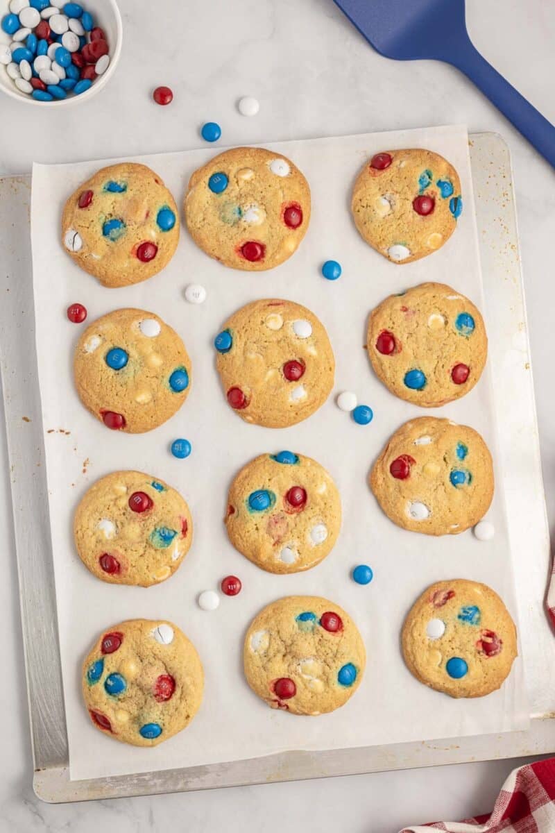 4th of July Cookies with M&Ms - Southern Food and Fun