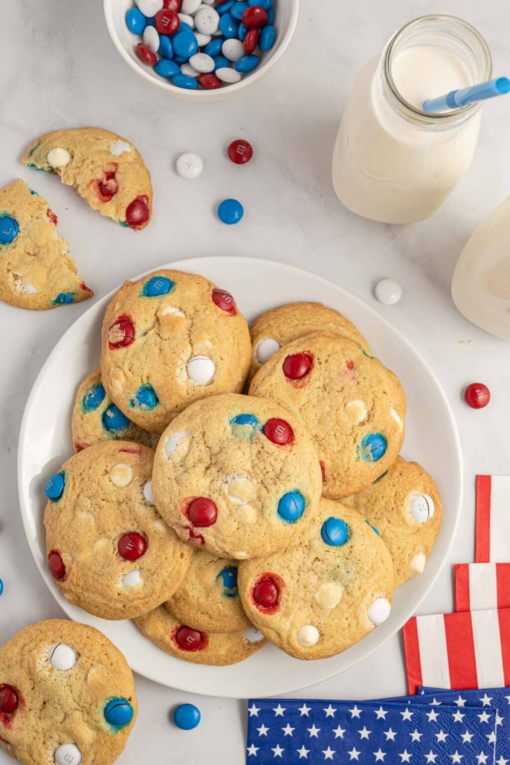 4th of July Cookies with M&Ms - Southern Food and Fun