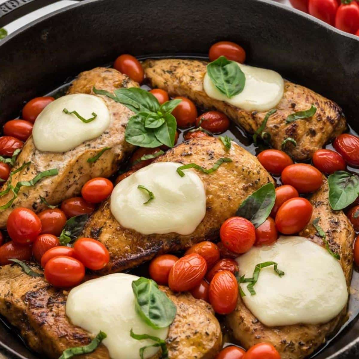 Caprese Chicken Skillet - Southern Food and Fun