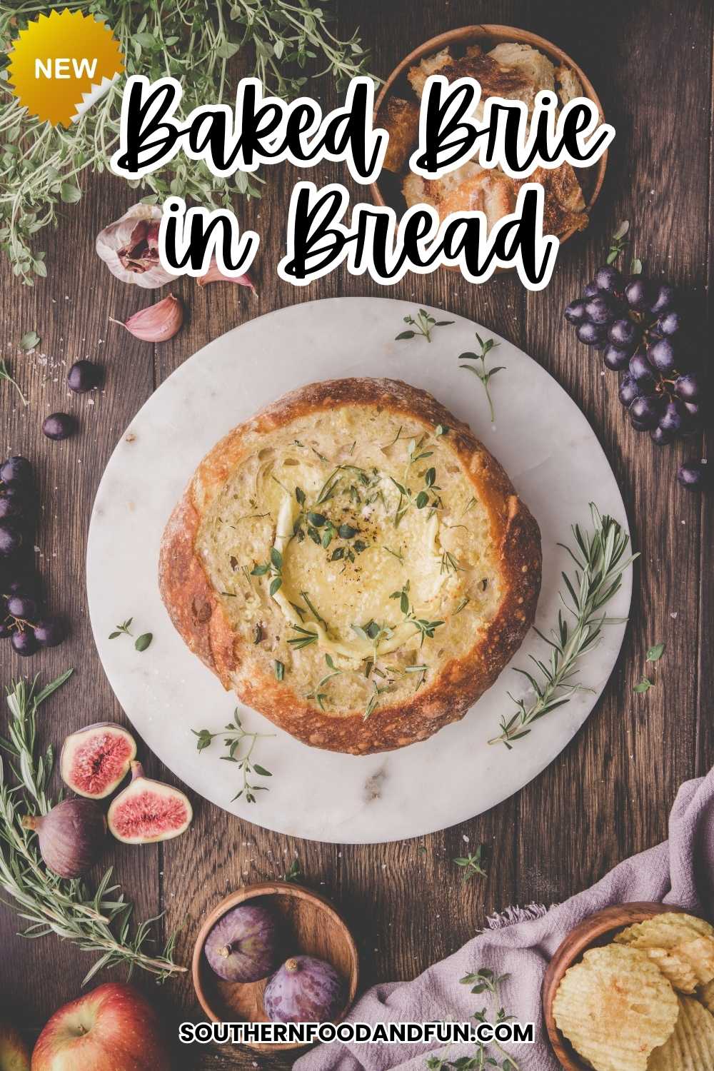 Baked Brie Bread Bowl - Southern Food and Fun