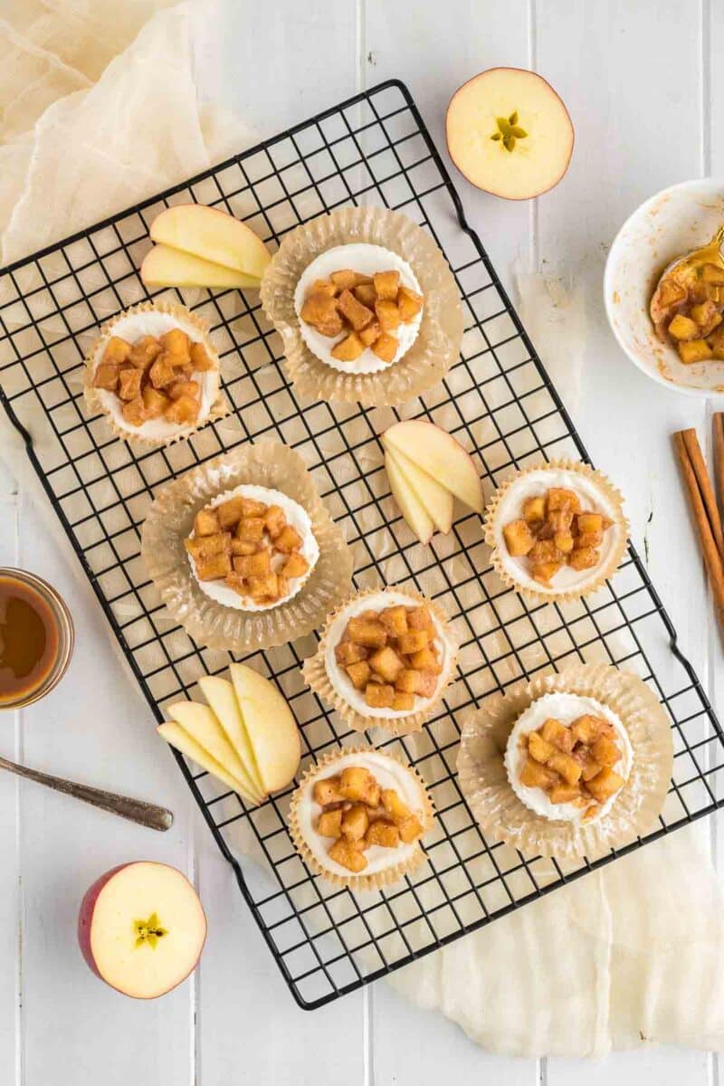 Mini Caramel Apple Cheesecakes - Southern Food and Fun