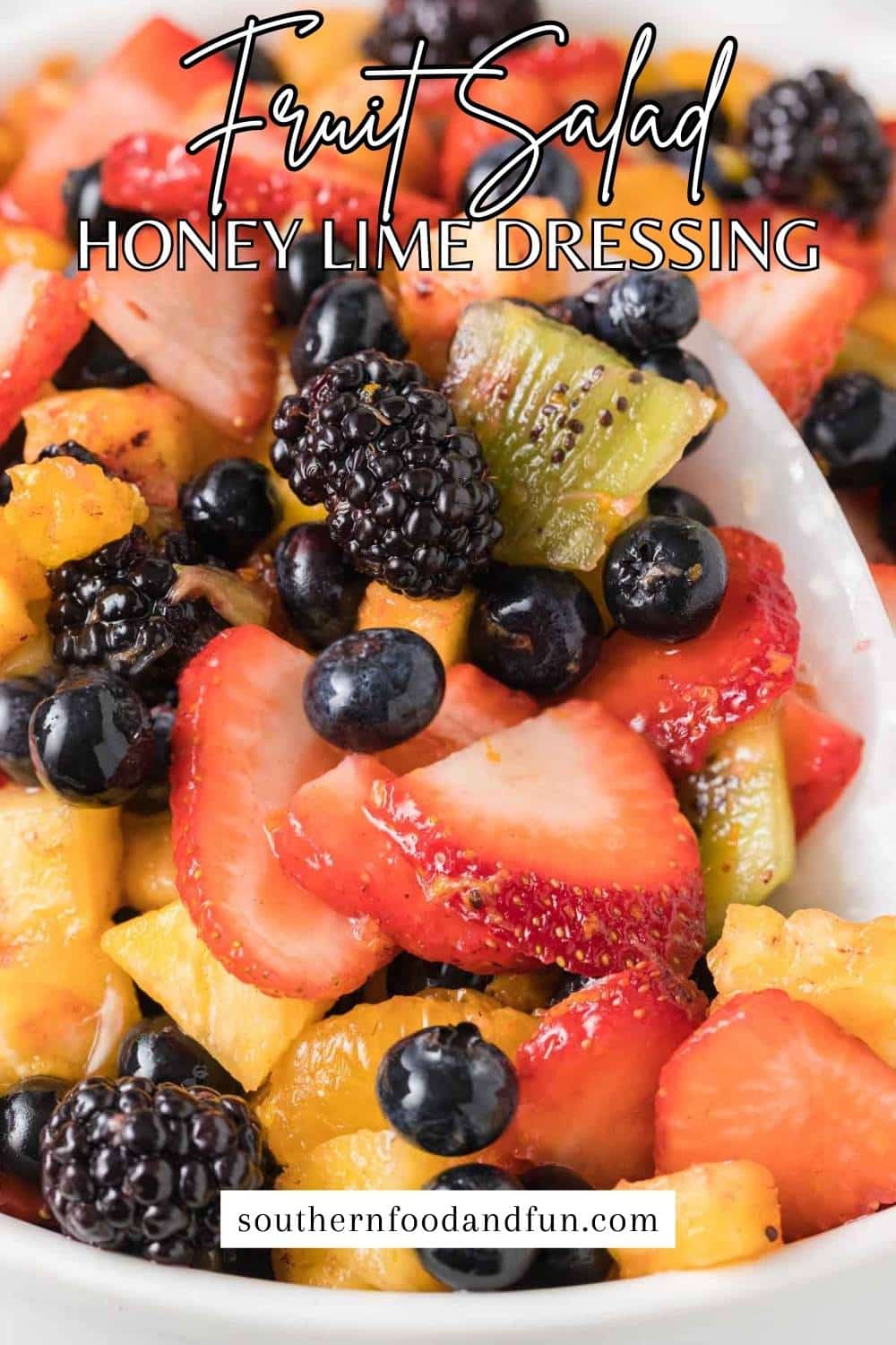 Fruit Salad with Honey Lime Dressing - Southern Food and Fun